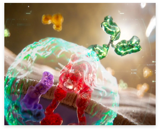 Rendering showing how TEPEZZA works to target and block IGF-1R and ...